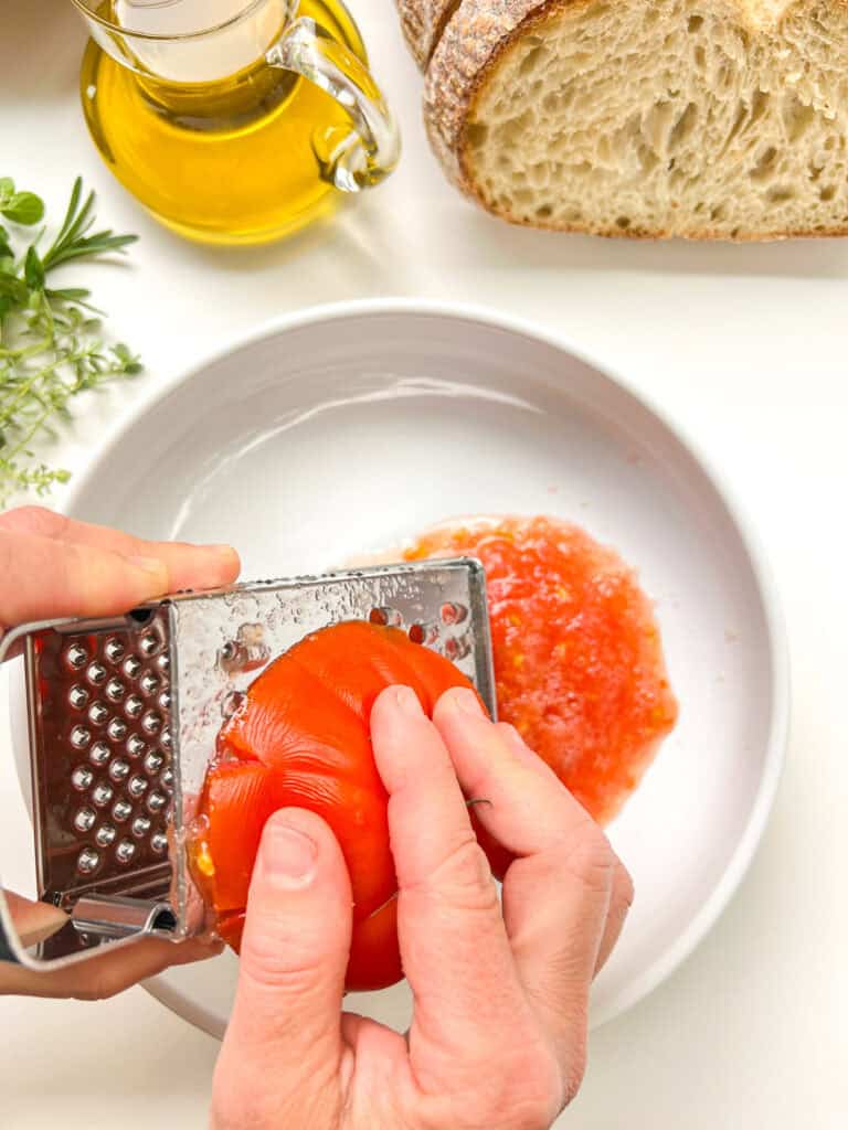 Pan con Tomate with Manchego and Fresh Herbs