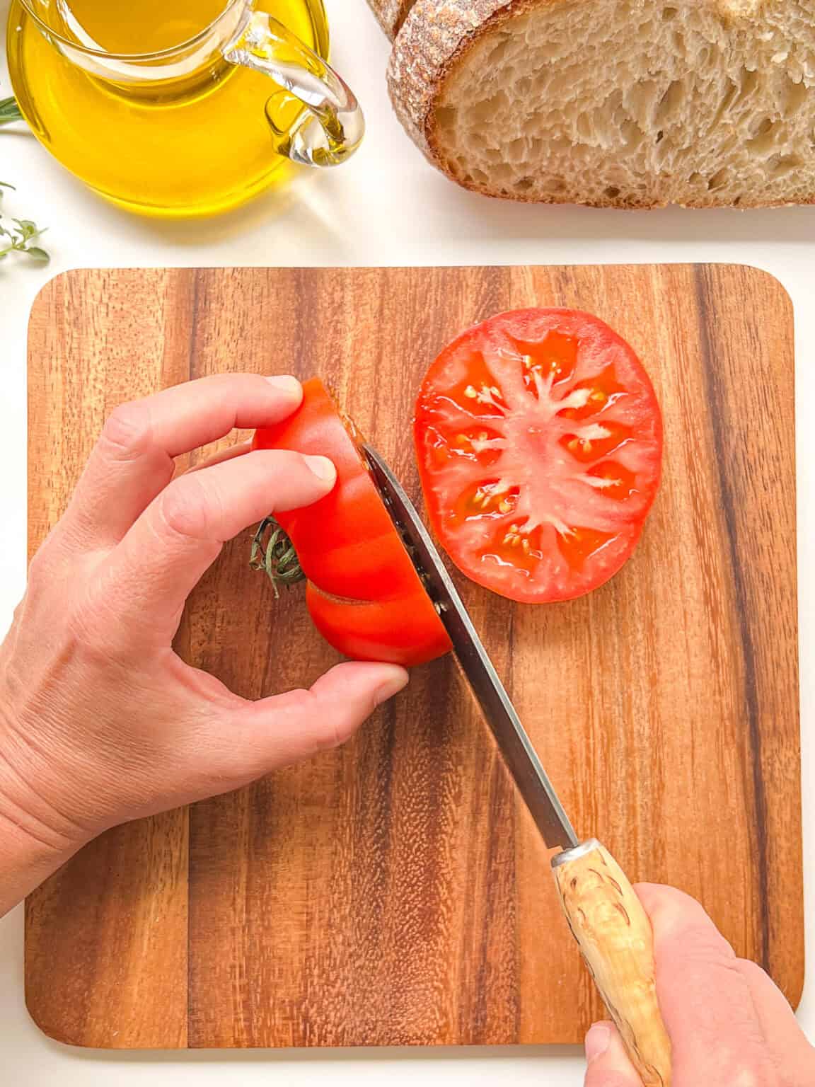 Pan con Tomate with Manchego and Fresh Herbs